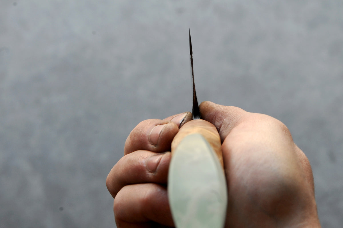 Maple & Titanium S-Grind Harpoon Point Chef's Knife – Nordquist Designs ...