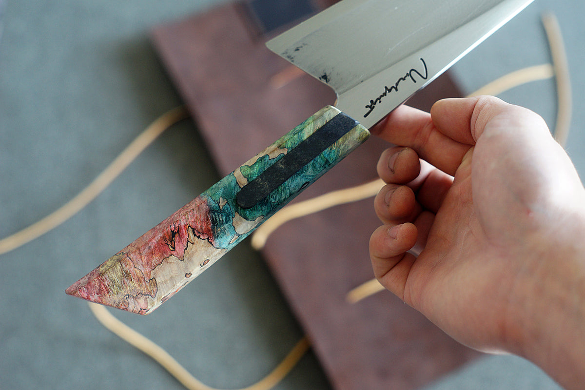 Maple Burl & Micarta Gyuto – Nordquist Designs Inc.