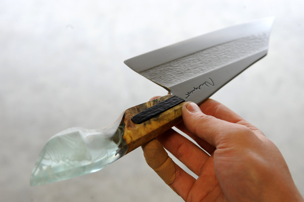 Maple Burl & Steel S-Grind Chunka – Nordquist Designs Inc.