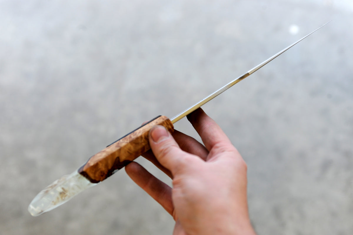 Birch Burl & Steel S-Grind Chef's Knife – Nordquist Designs Inc.
